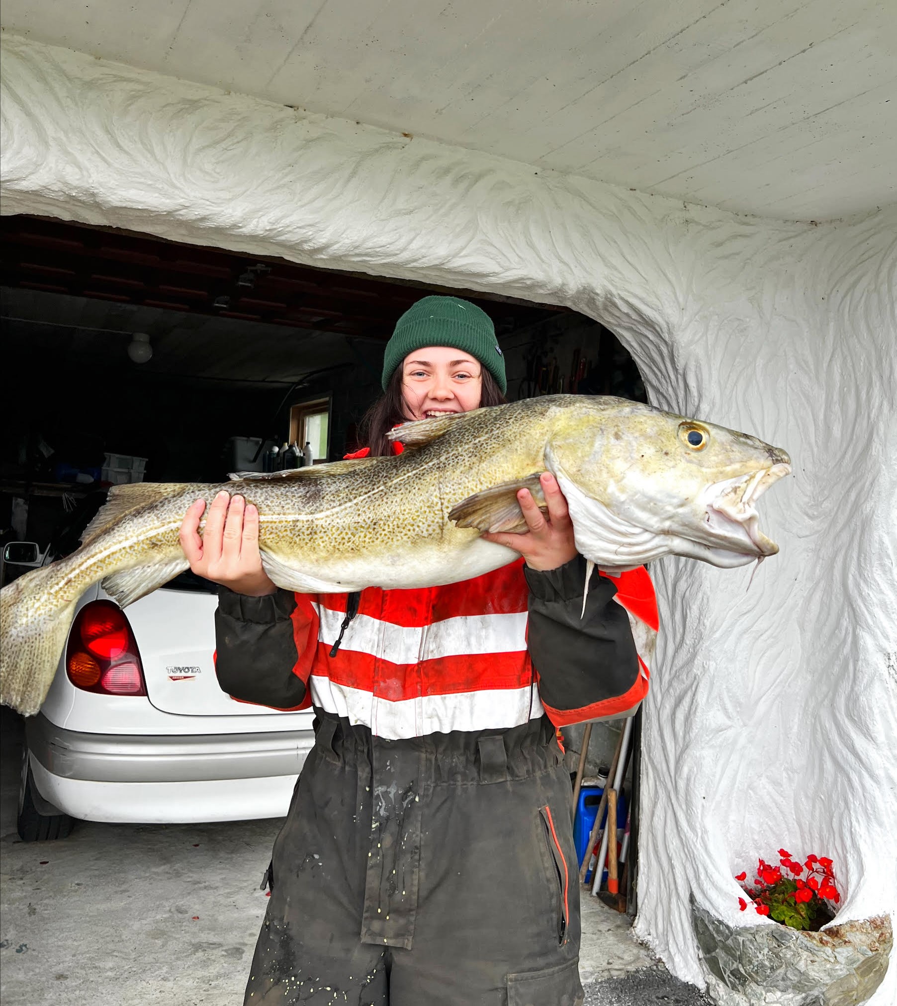 Største torsken Hanne har fiska nokon gong. - Uskedalen
