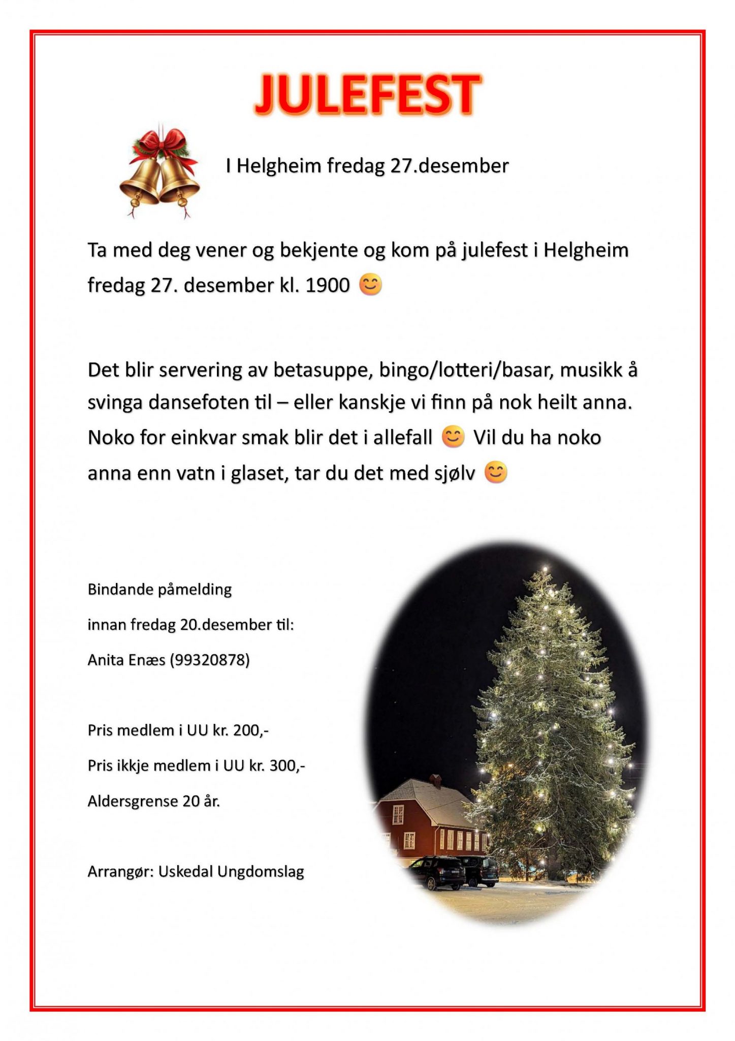 Bli med på julefest - Uskedalen